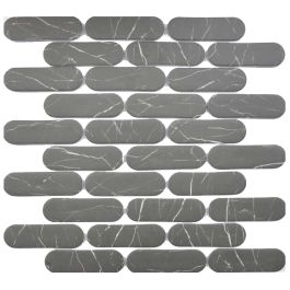 1.2''X3.85'' Stone Glass Pill Marquina